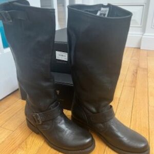 Frye | Shoes | Frye Black Leather Veronica Tall Slouch Boots New | Poshmark
